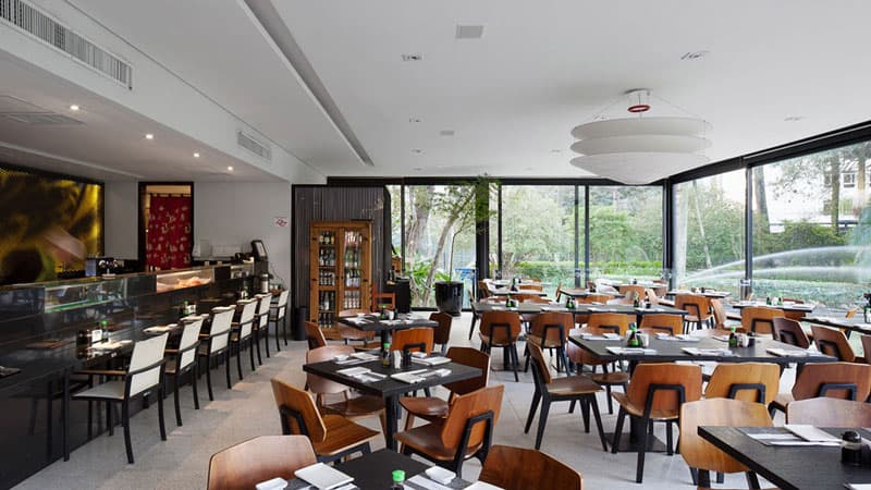 Japanese Restaurant Floating Above a Lake in Sao Paulo, Brasil