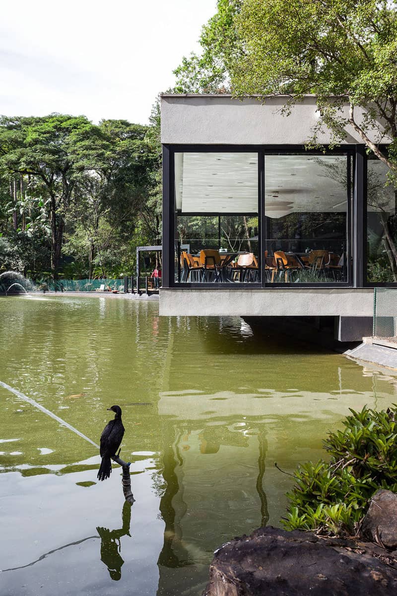 Japanese Restaurant Floating Above a Lake in Sao Paulo, Brasil