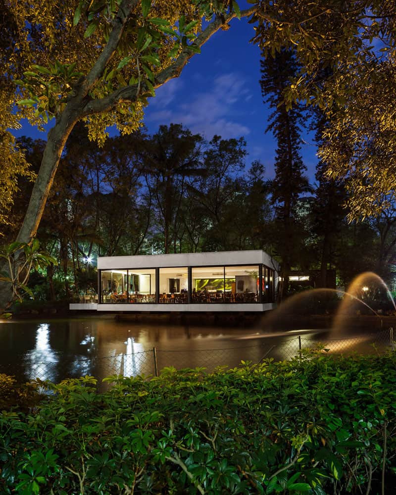 Japanese Restaurant Floating Above a Lake in Sao Paulo, Brasil