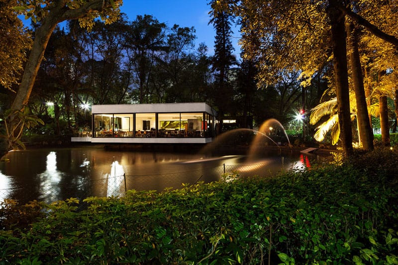 Japanese Restaurant Floating Above a Lake in Sao Paulo, Brasil